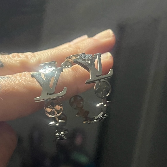 Louis Vuitton | Accessories | Louis Vuitton Silver Hoop Earrings | Poshmark